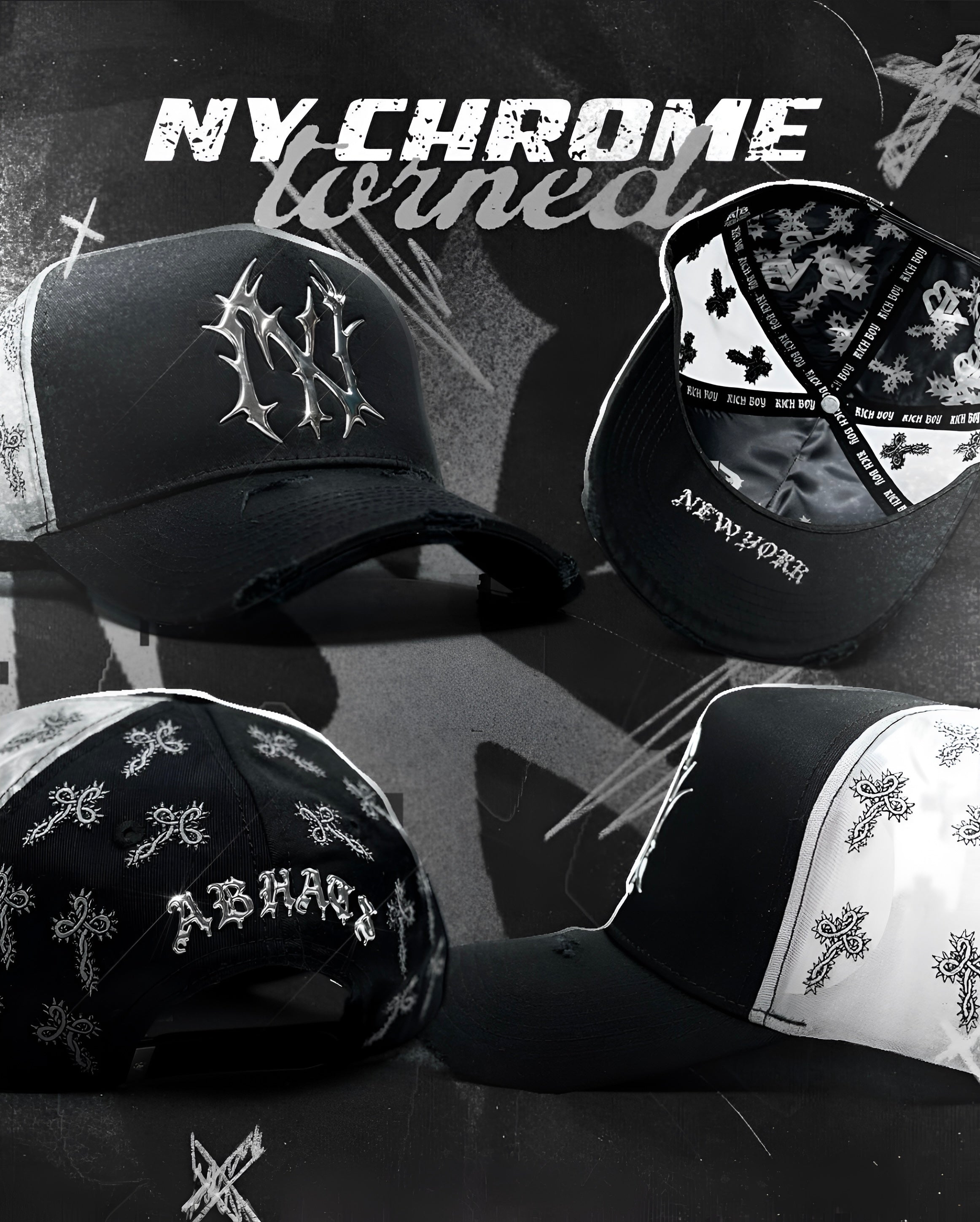 AB HATS “NY CHROME THORNED” – 7hatsmx